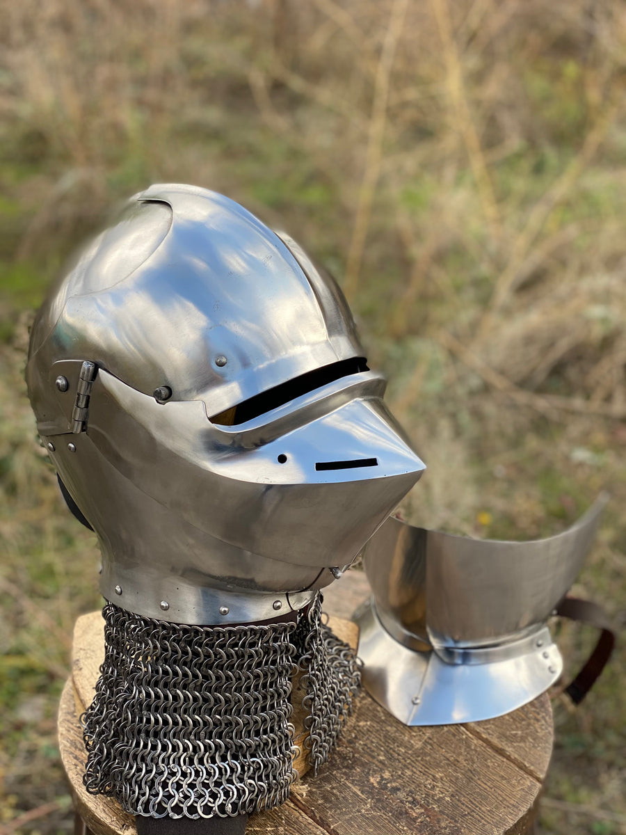 Milan armet “Flemish Knight” for jousting (tempered) – Master Uley