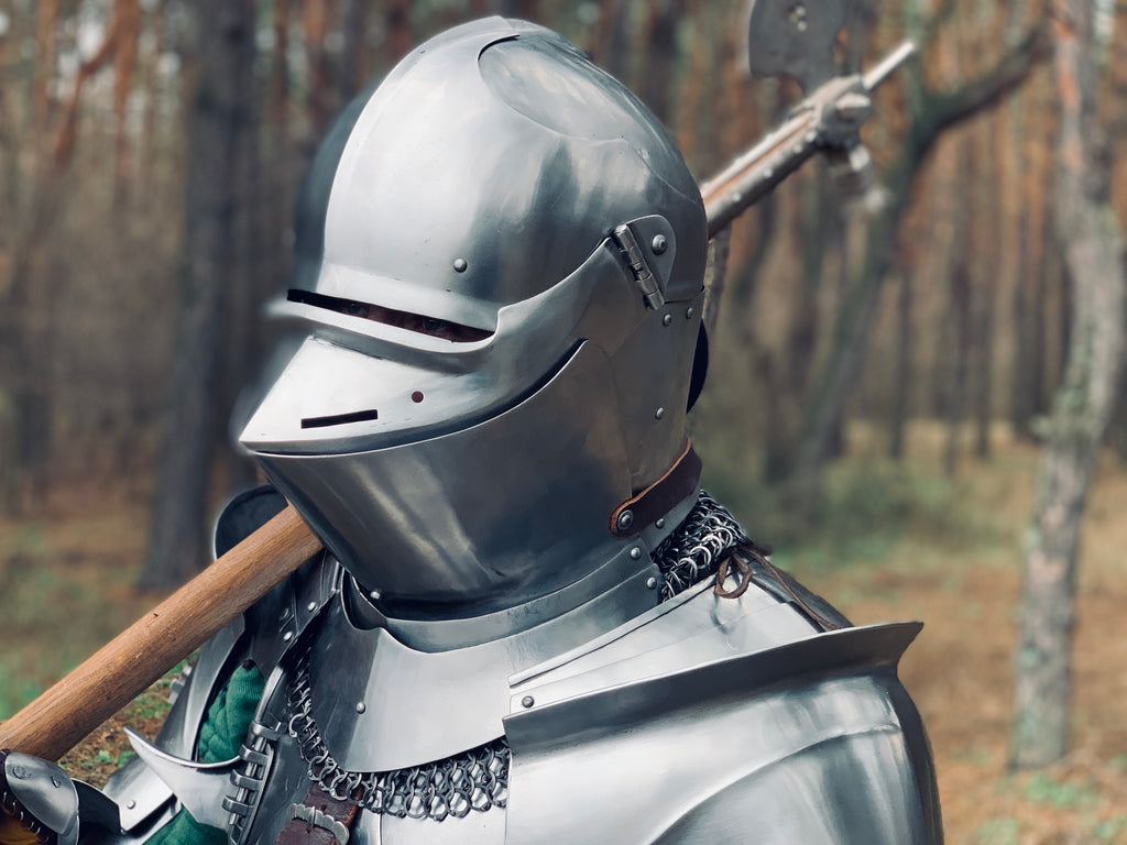 Milan armet “Flemish Knight” for jousting (tempered) – Master Uley
