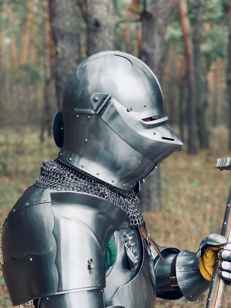 Milan armet “Flemish Knight” for jousting (tempered) – Master Uley