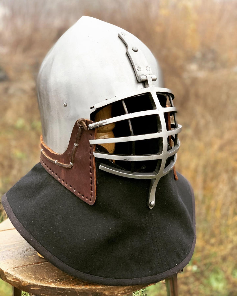 Heraldic Wolf ribs bacinet – Master Uley