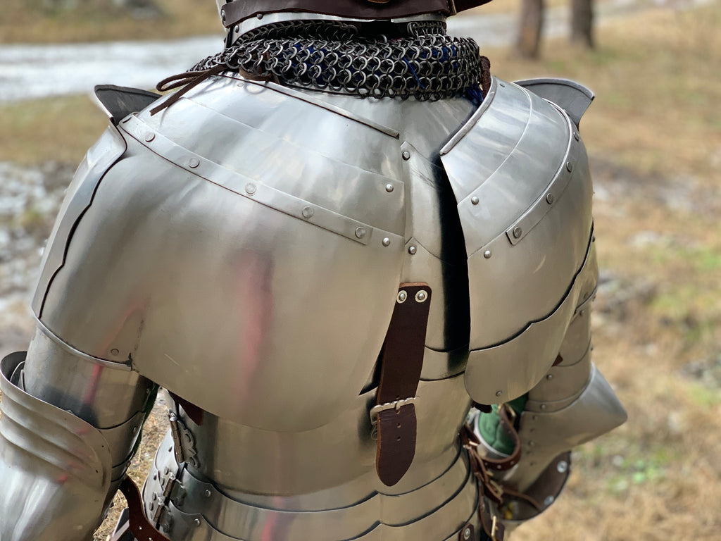 Plate shoulders “Flemish Knight” for jousting(tempered) – Master Uley