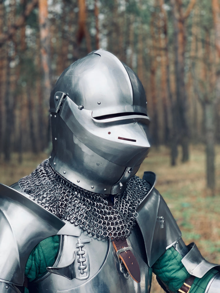 Milan armet “Flemish Knight” for jousting (tempered) – Master Uley