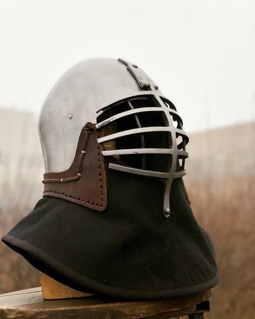 Heraldic Wolf ribs bacinet – Master Uley