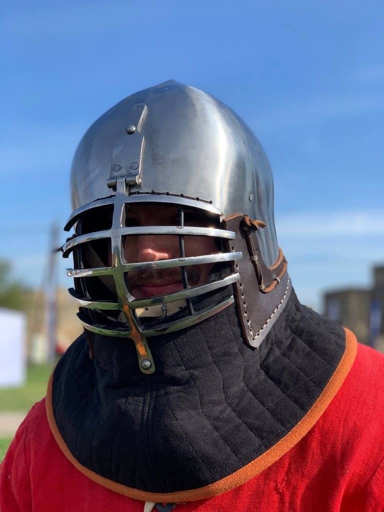 Heraldic Wolf ribs bacinet – Master Uley