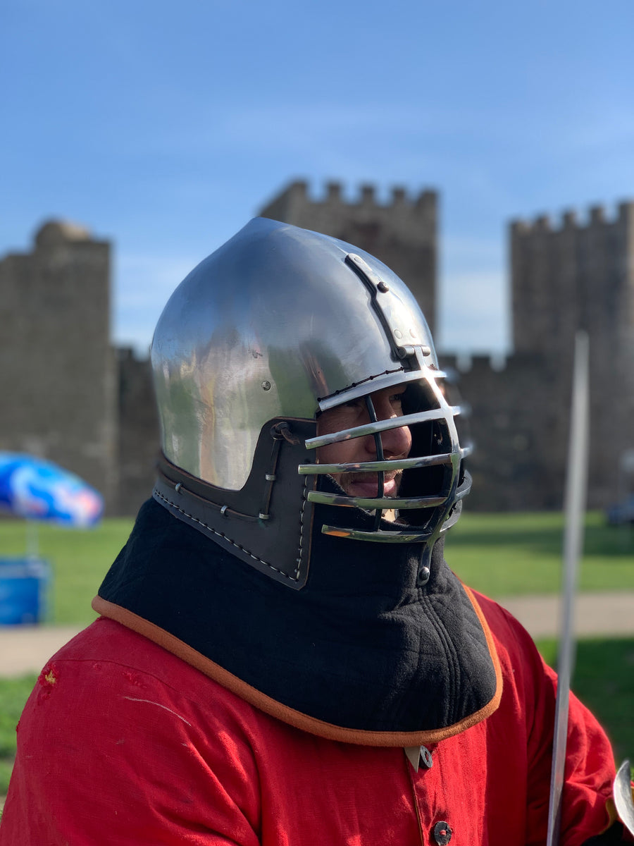 Heraldic Wolf ribs bacinet – Master Uley